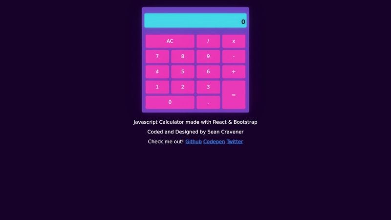 JS Calculator made w/ React & Bootstrap