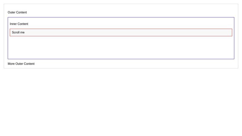 Scrolling an Inner Div without Affecting the Outer Parent Div