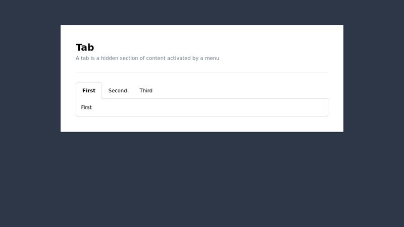 Semantic TailwindCSS UI - Tab (Vue)