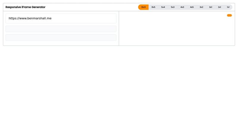 Intrinsic Ratio Responsive Iframe Generator