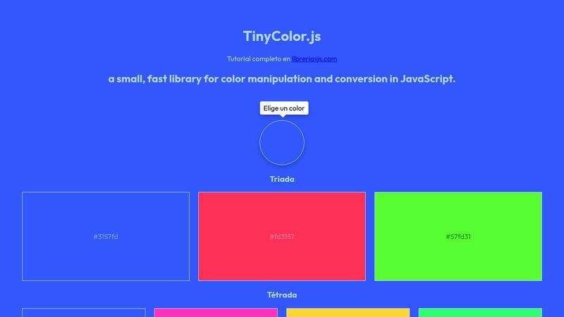 Controlar colores con JavaScript y TinyColor