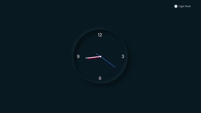 33 Working Analog Clock - Neumorphism