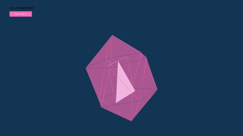 CSS 3D icosahedron