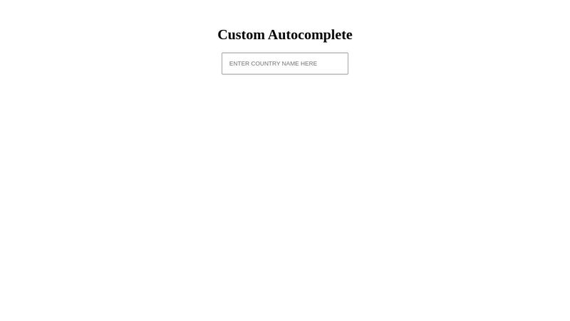 Custom Auto Complete using JQuery