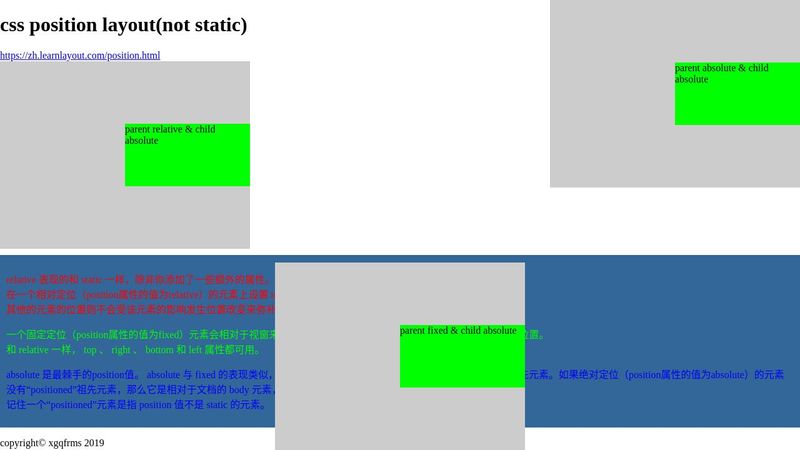 css position layout (absolute)