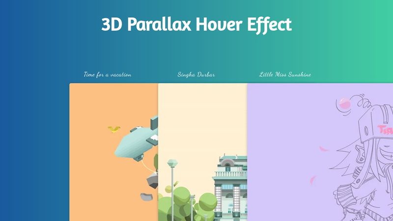 3d parallax hover effect