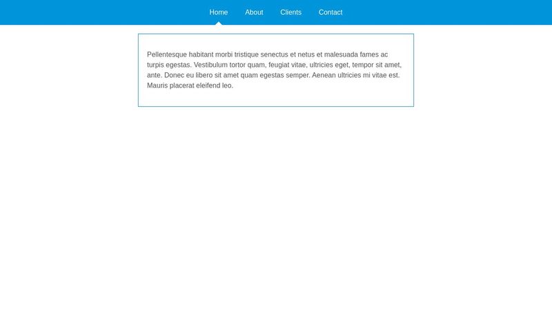 Responsive Navigation Using CSS Triangles to highlight active link Using Vanilla JS