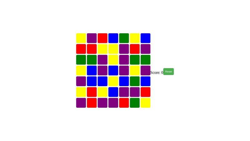 AI Generated: Match 3 (HTML, CSS, JS) Game test code