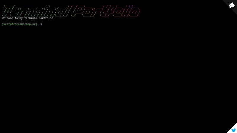 Interactive Terminal Portfolio (freecodecamp)