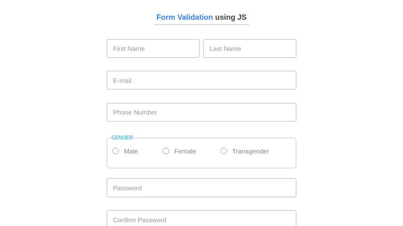 Form Validation using JS