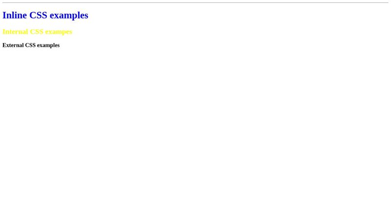CSS styling examples