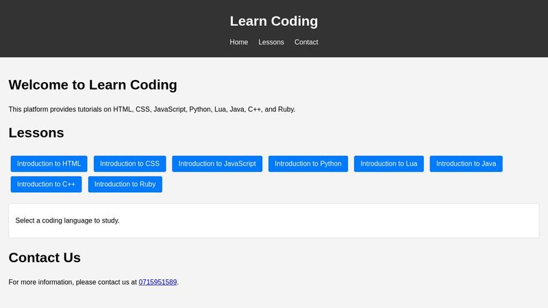 Code Learning Platform