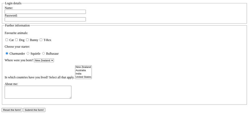 COMPSCI 719 Module 2.2 forms complete example