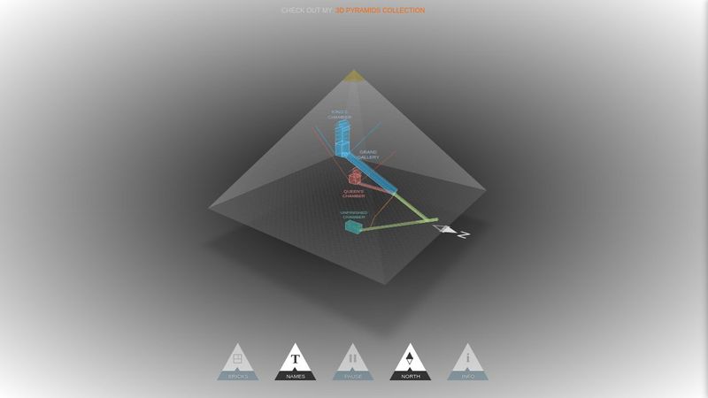 Great Pyramid of Giza - 3D Model - Pure CSS