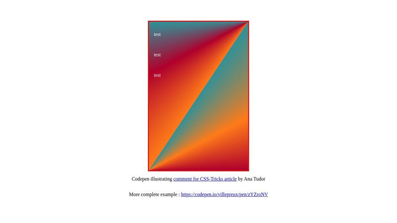 Variable Aspect Ratio Card With Conic Gradients Meeting Along The Diagonal Atan Approximation