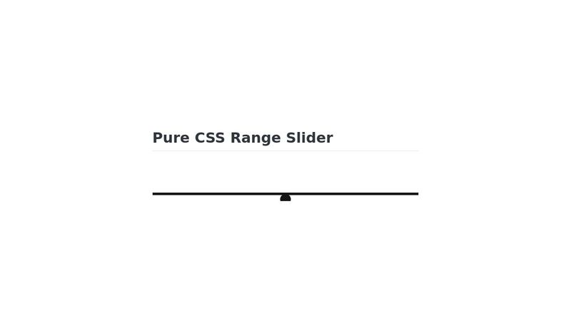 CSS-only Slider range input