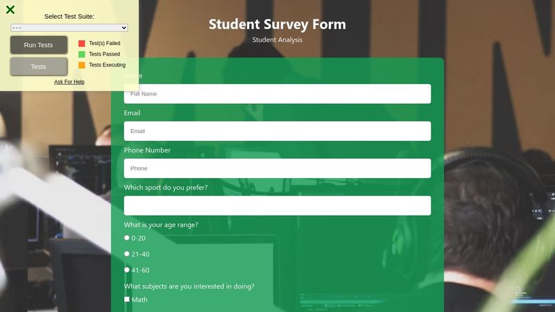 Student Survey Form