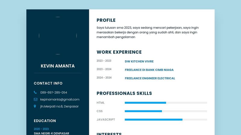 Responsive Resume HTML+CSS