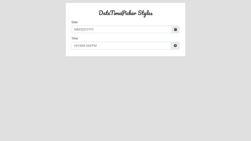 Bootstrap Date/Time Picker