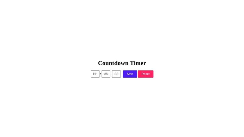 Countdown timer - Vanilla JS template