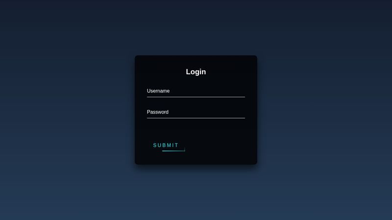 Login Form with floating placeholder and light button