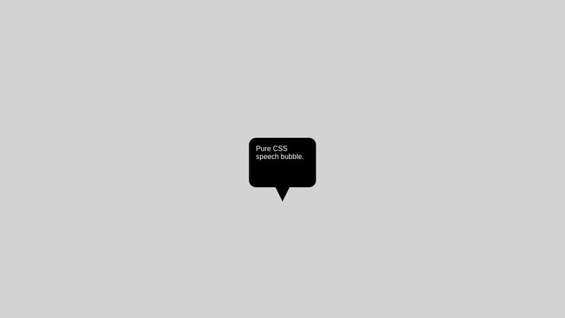 Pure CSS speech bubble.
