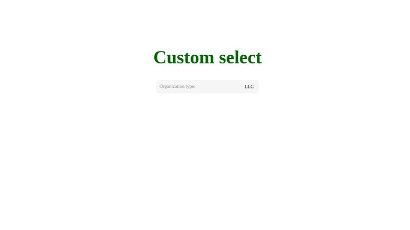 Custom select field with js
