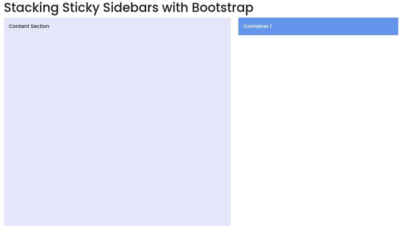 Sticky Position Example -3 (Bootstrap)