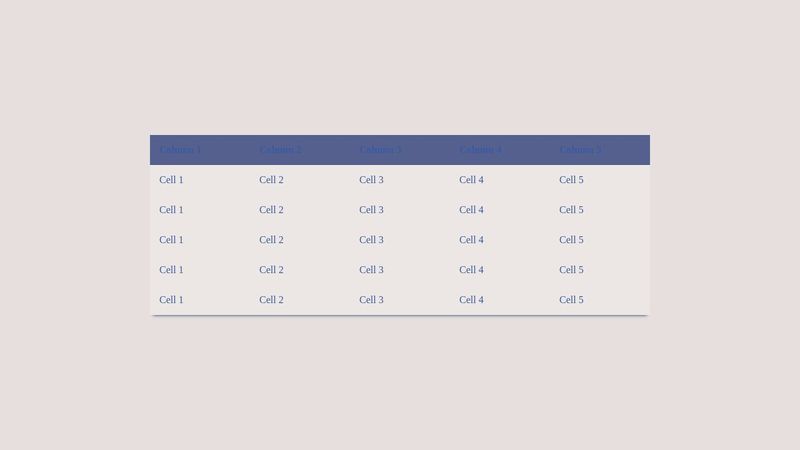 Pure CSS Table Highlight (vertical & horizontal)