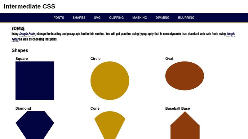 ACTIVITY // INTERMEDIATE CSS