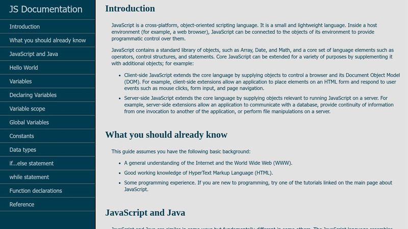 Technical Documentation Page