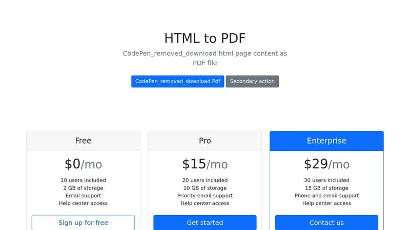 Html to pdf with html2pdf.js