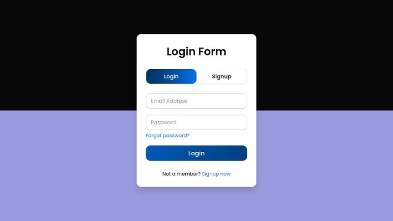 login & signup form