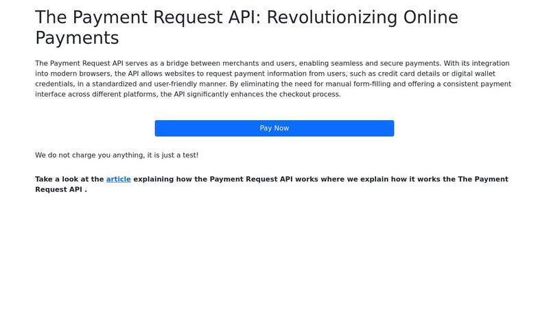 The Payment Request API: Revolutionizing Online Payments