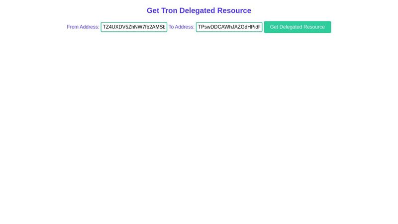 Tron RPC - getdelegatedresource