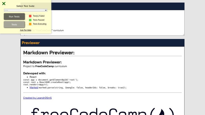 freecodecamp- Markdown Previewer