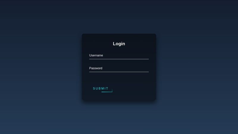 Login Form with floating placeholder and light button