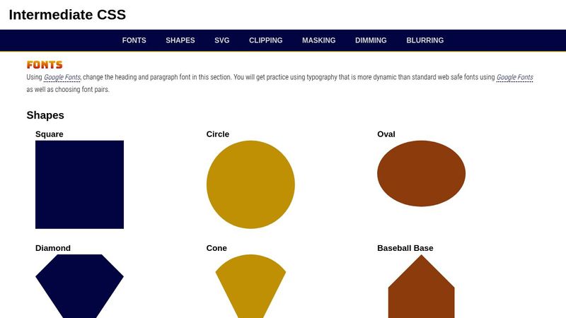 ACTIVITY // INTERMEDIATE CSS