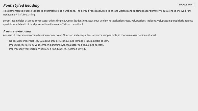 How to use a font loader