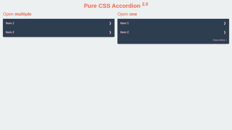 Pure CSS Accordion