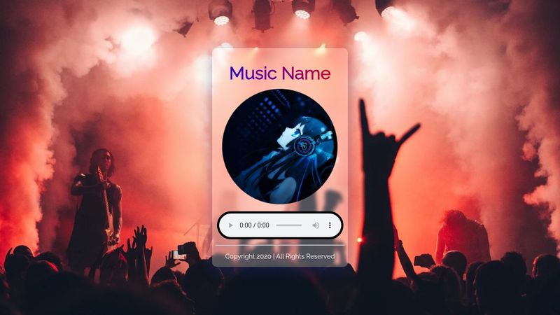 Pure CSS Music Player UI Design (Glassmorphism)