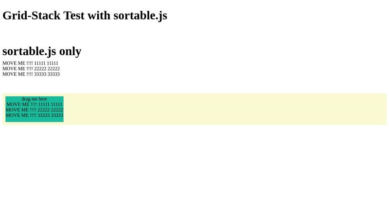 Gridstack and sortable.js - sort dont work