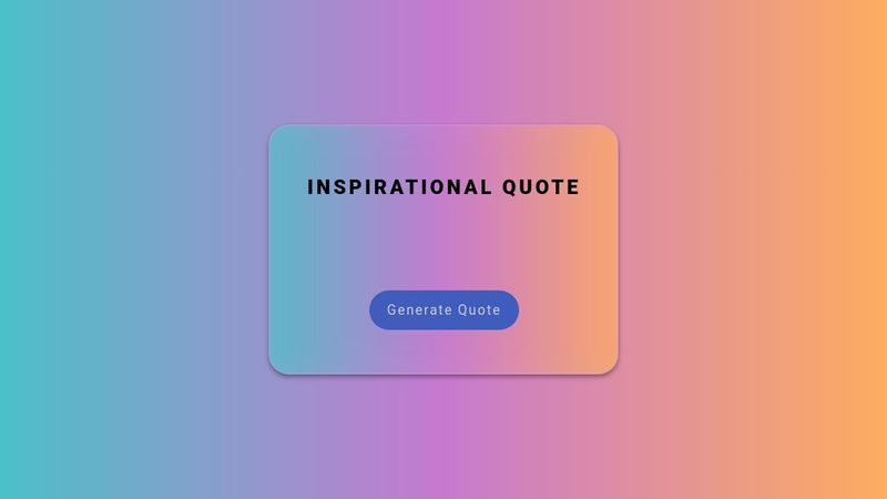 Inspirational Quote Generator using Third party API