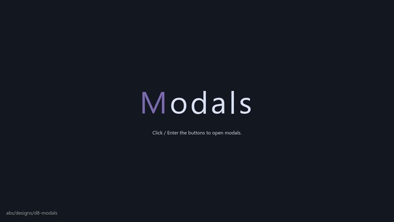 CSS Modals (Modal v2)