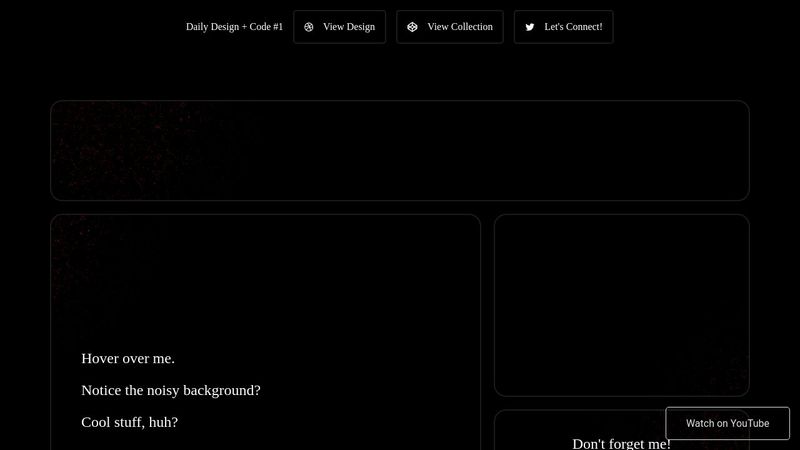 Grainy Gradient Texture, CSS Grid (Daily Design + Code #1)