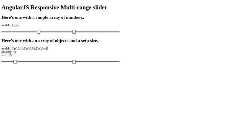 AngularJS responsive multi-range slider
