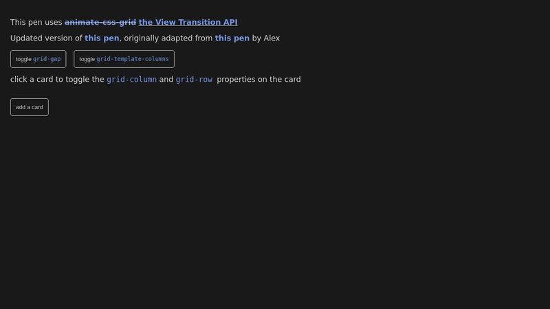 Animate CSS Grid with View Transitions (now with expanding squares … and delays!)