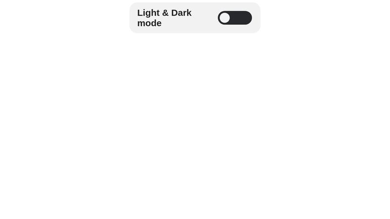 Light/Darkmode toggle