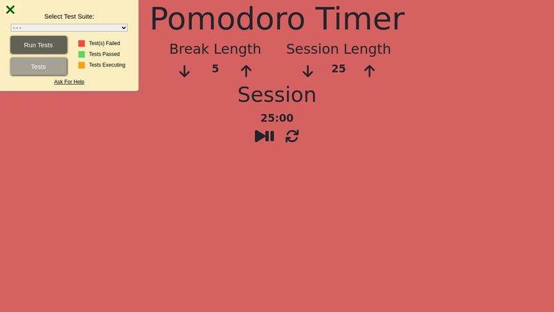 Pomodoro Timer (FCC: training React+Bootstrap)