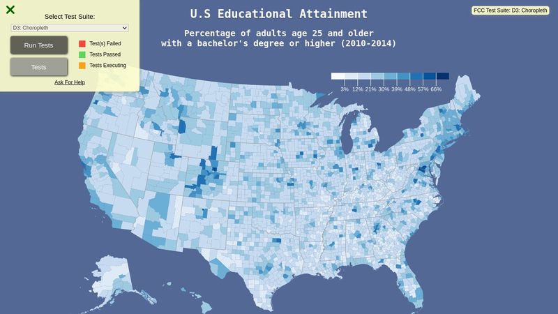D3 Choropleth Map FCC